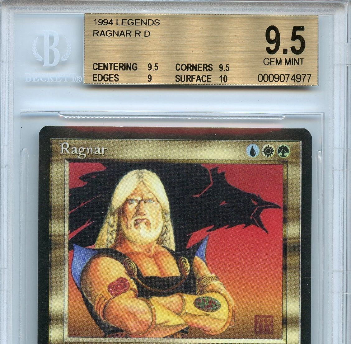 Magic the Gathering WOTC MTG Legends Ragnar BGS 9.5 Gem Mint Card 4977 ...