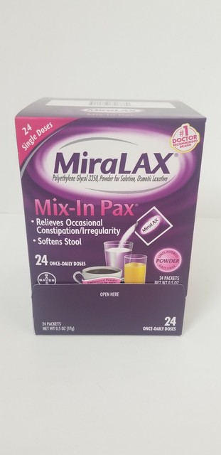 MiraLAX Laxative Original Prescription Strength 24 Packets Loc 1a for ...