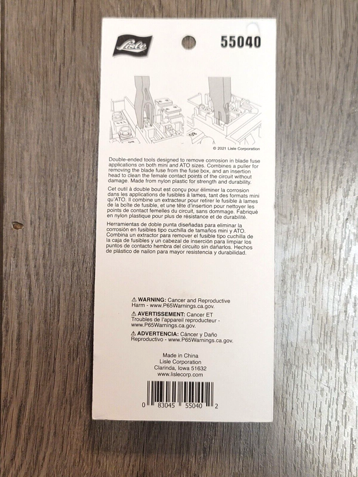 Lisle 2pc Fuse Pick Terminal Cleaner and Fuse Puller Tool Set #55040 | eBay