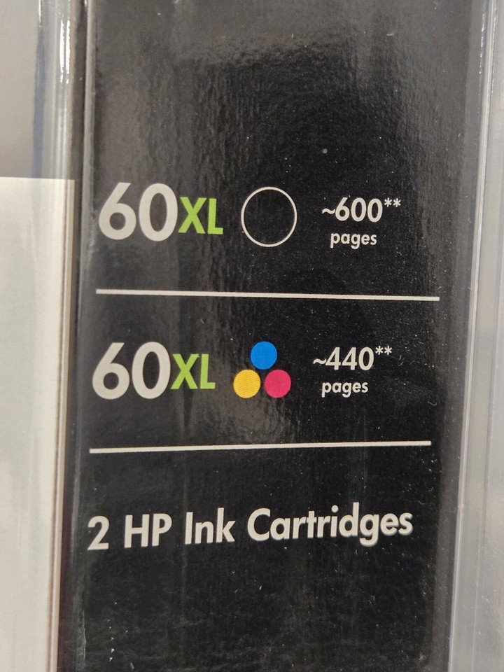 *NIP* HP 60XL Combo Value Pack 60 XL (FJ) | eBay