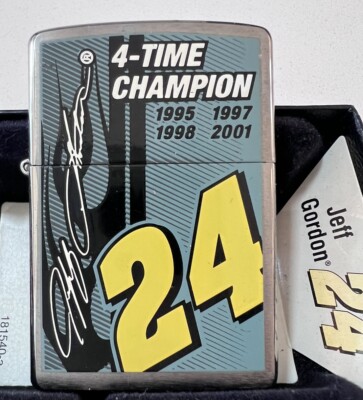2009 JEFF GORDON #24 NASCAR 4 TIME CHAMPION ZIPPO LIGHTER NEW IN BOX | eBay