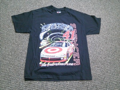 Vintage 2002 Jimmy Spencer NASCAR Target Racing T-Shirt Black Double ...