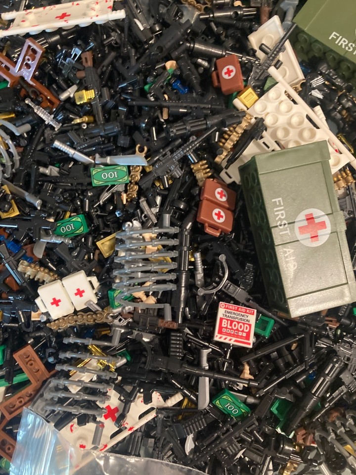 Lego Minifigure Accessory Lot - Guns & Bows Weapons 100pc | eBay