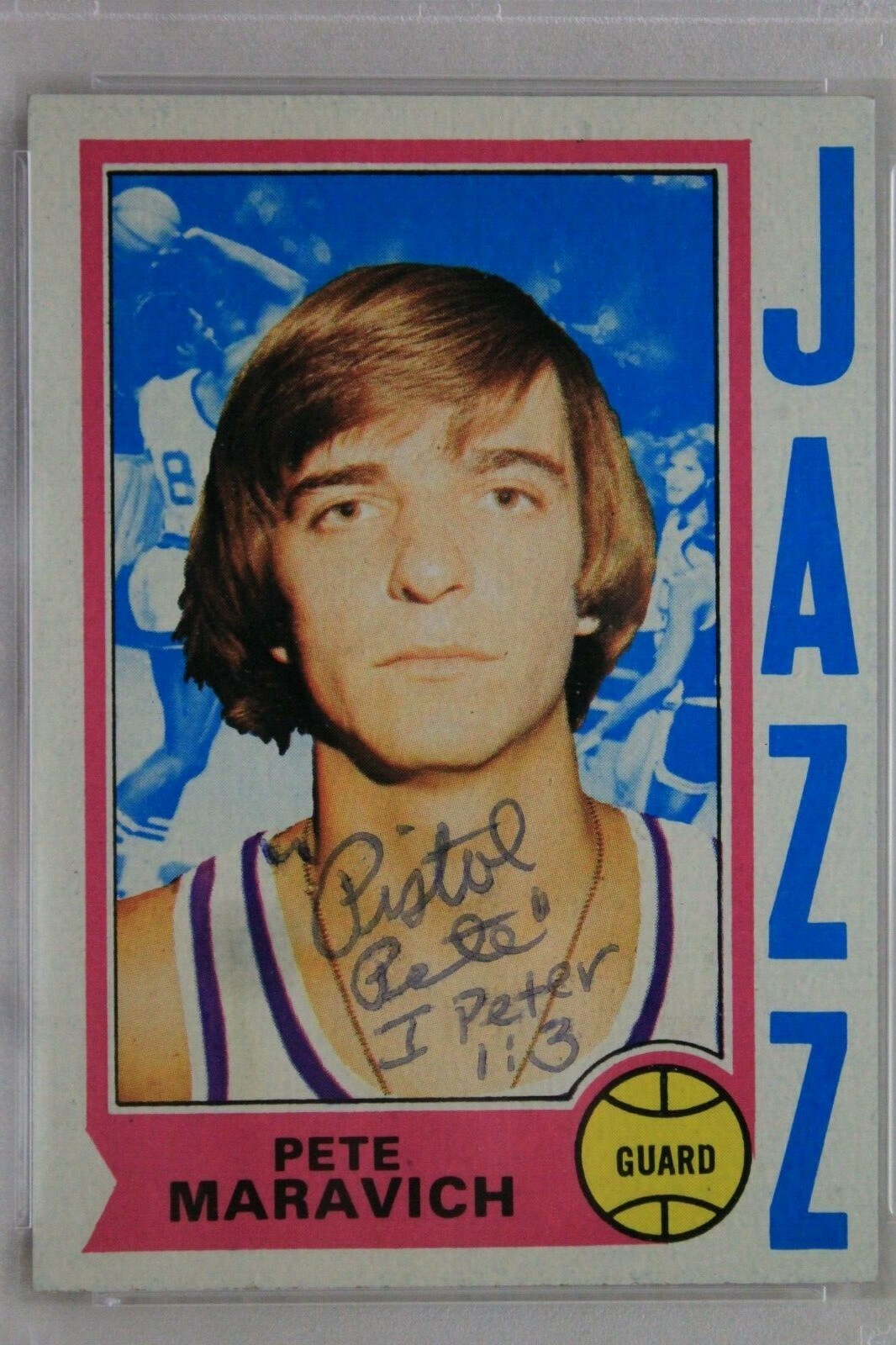 Pete Maravich (d.88) Autographed 1974 Topps #10 Signed Card RARE ...