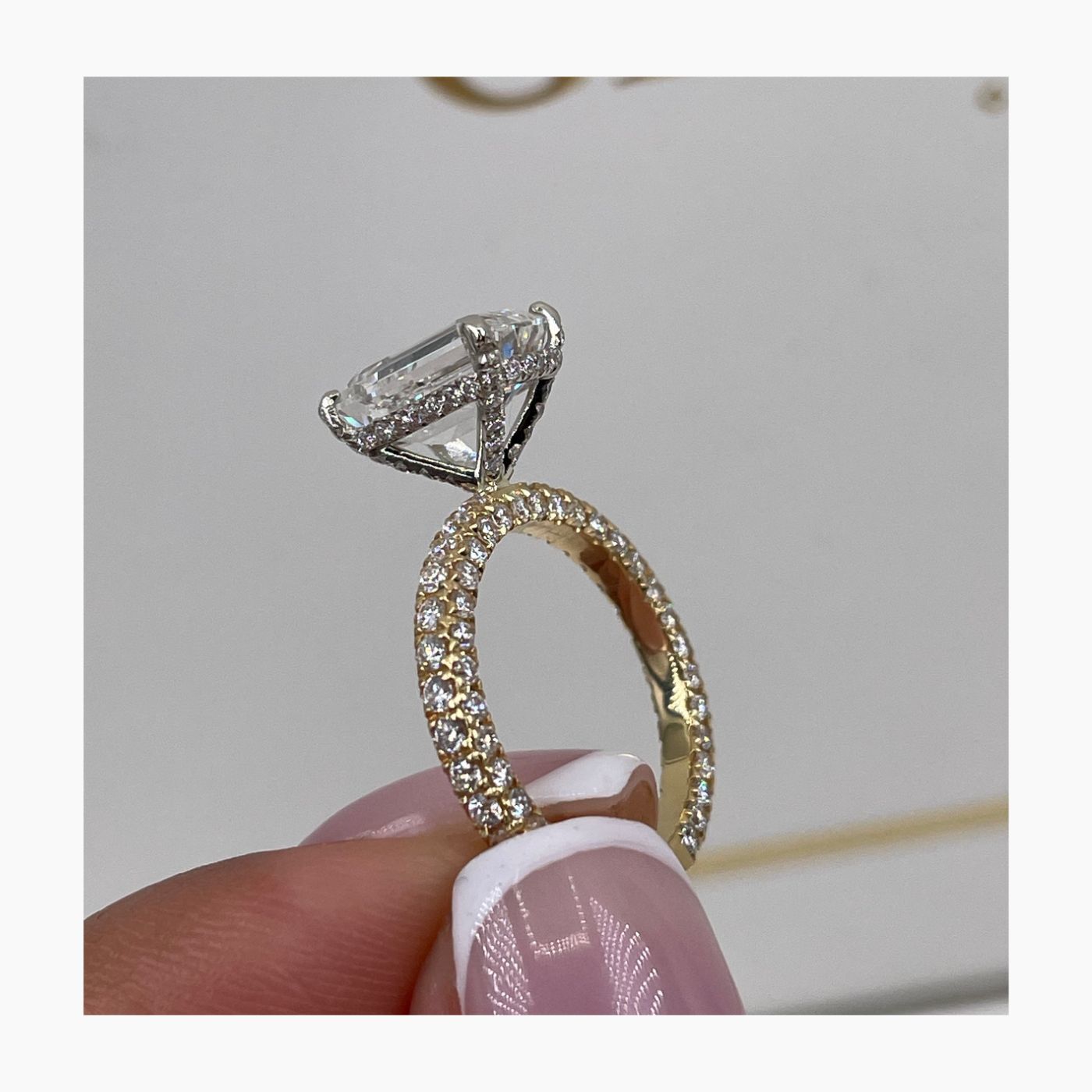 Emerald Cut Lab Created Diamond 3.1 Carat Solitaire Ring Solid 14K ...