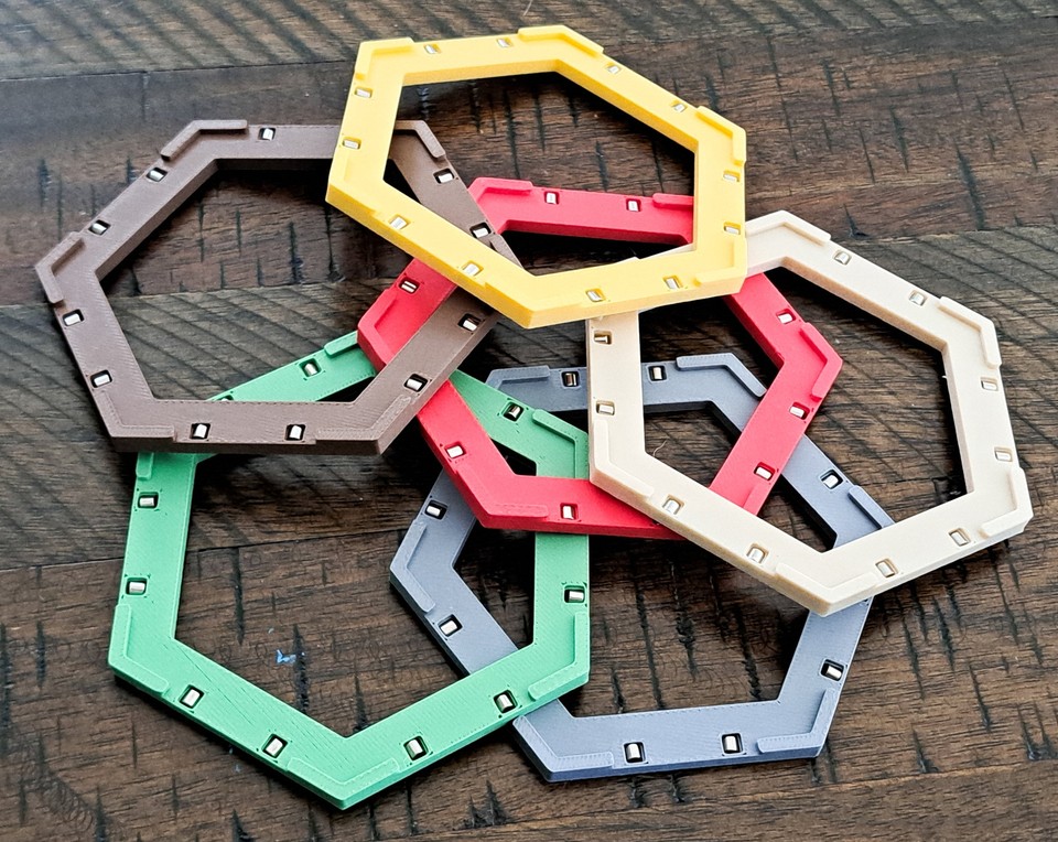 Hex Holders Magnetic 19 Pack for Hex Based Settlement Board Game ...