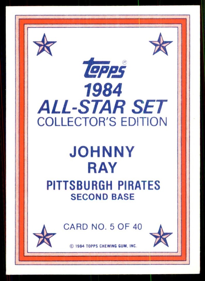 1984 Topps Johnny Ray Baseball Cards #5 | eBay