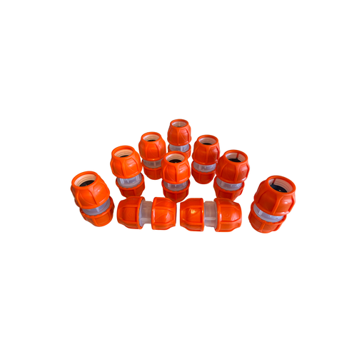 Lot of 10 (Orange) Clear Lock Coupler 1.25" (1-3/4) similar Dura-Line ...