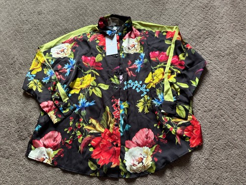 forever unique Women’s Multifloral Satin Blouse Size 2 | eBay