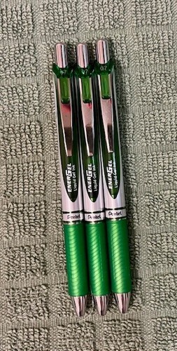 PENTEL EnerGel Liquid Gel Pen Retractable Refillable NEW LIGHT GREEN ...