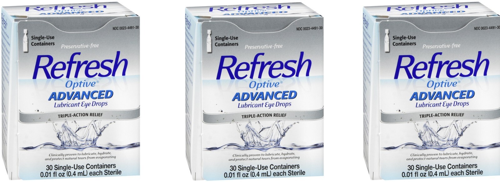 Refresh Optive Advanced Lubricant Eye Drops (3 Pack) | eBay