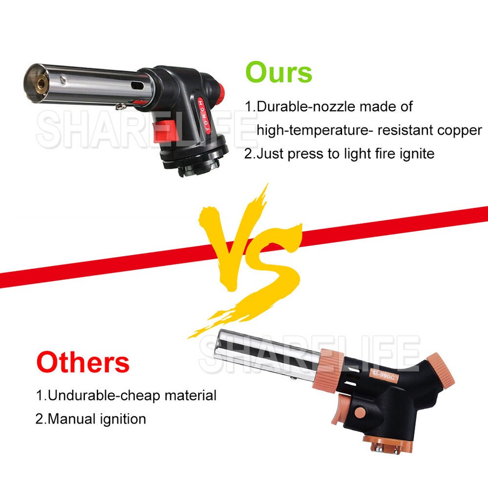 Butane Gas Torch Blow Torch Iron Welding Soldering Fire Lighter Frame ...