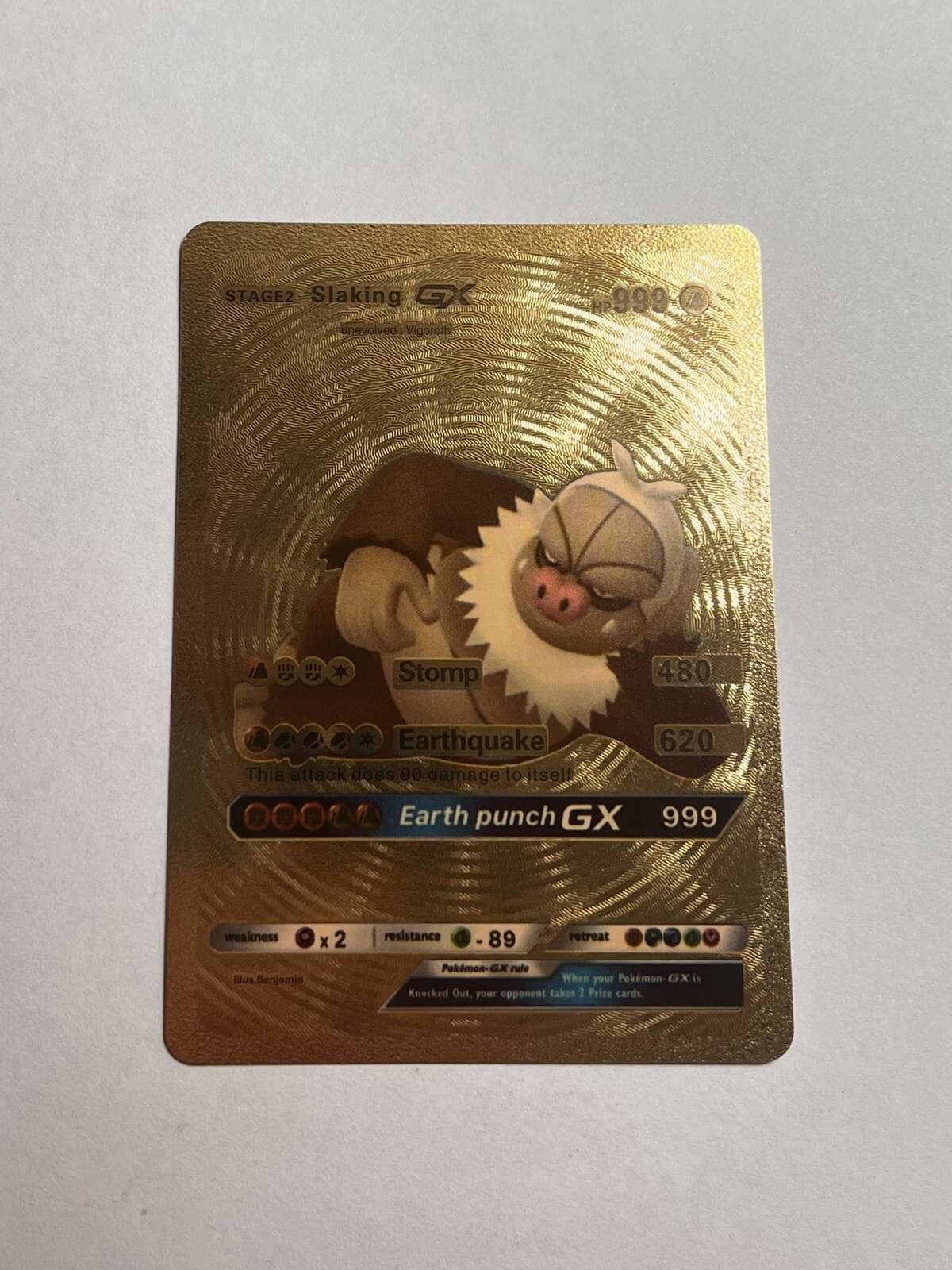 Slaking GX HP999 Gold Foil Fan Art Display Card - Mint/NM | eBay