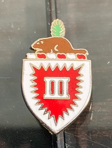 Vintage US Army 3rd Engineer Battalion DI DUI Unit Crest Insignia Pin ...