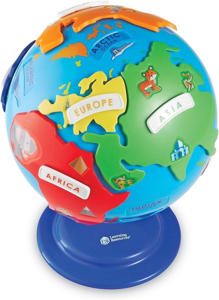 Learning Resources Puzzle Globe Educational & Interactive Learning Map ...