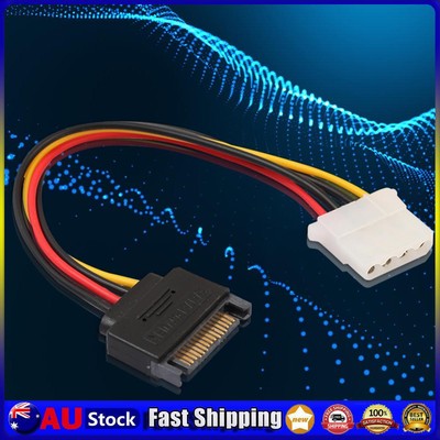 AU SATA 15pin Male to IDE Big 4pin Hard Disk Drive Power Cord Connector ...