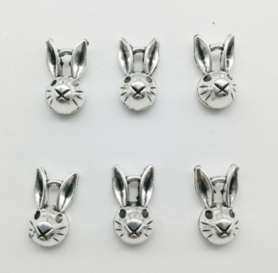30~300pcs Rabbit Head Alloy Charms Pendants DIY Jewelry Accessories 14 ...