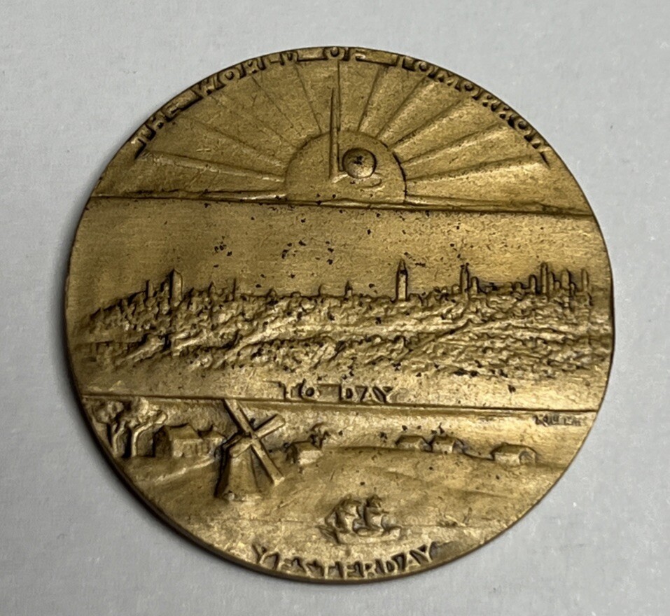1939 New York World’s Fair 32mm Bronze Medal - Today, Tomorrow ...