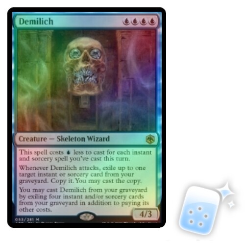 Foil Demilich M/NM Magic: The Gathering MTG Adventures In The Forgotten ...