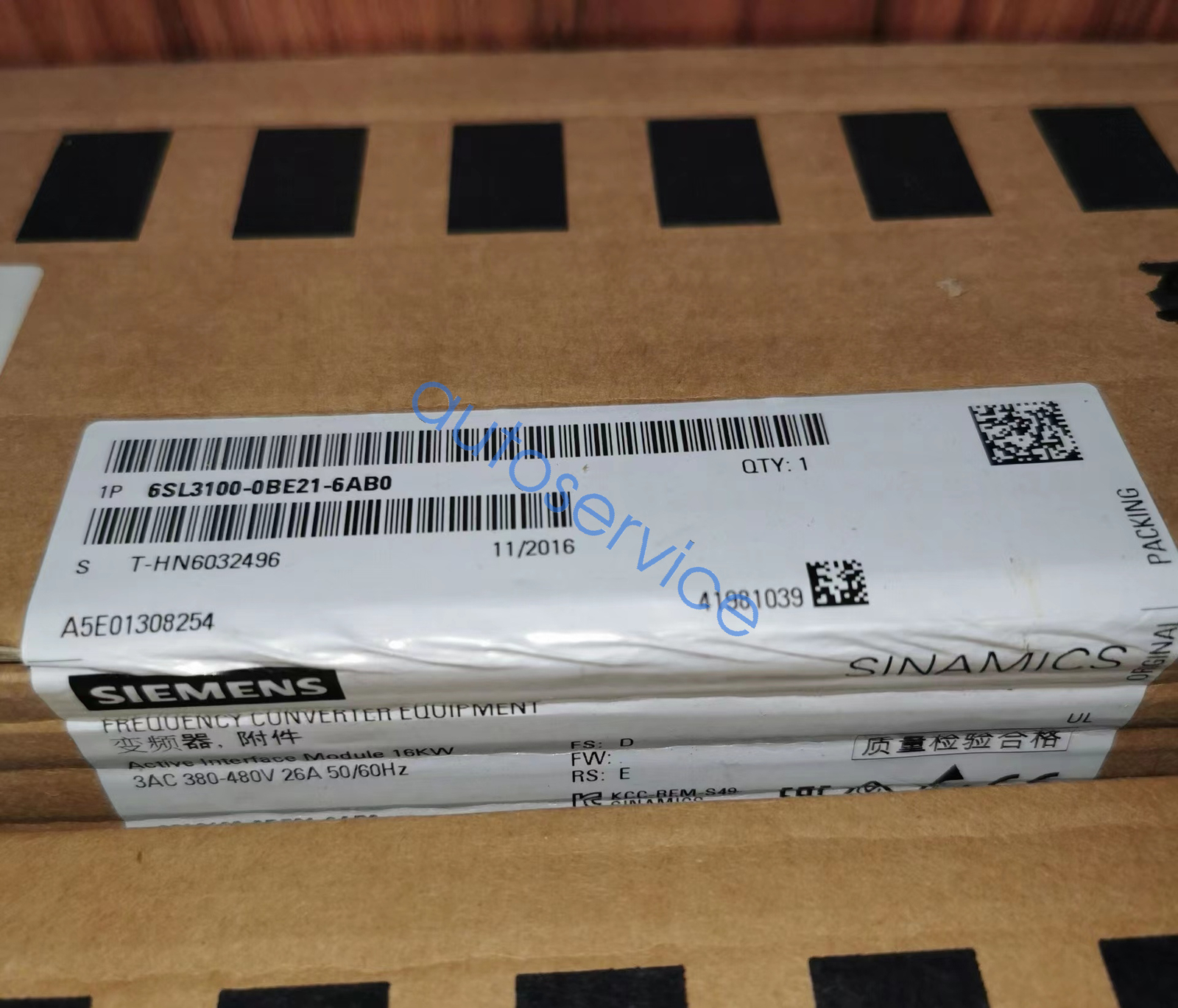 New Siemens 6SL3100-0BE21-6AB0 16KW Active Interface Module by Fedex or ...