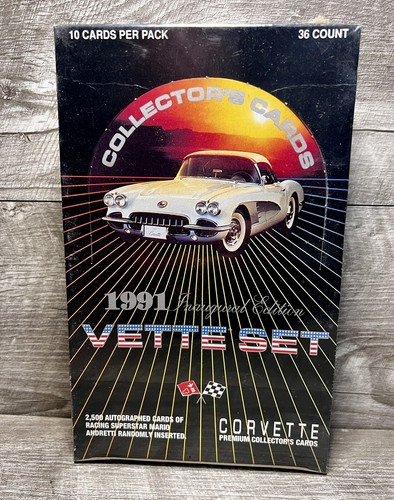 1991 Corvette Collector Cards Vette Set Inaugural Sealed Box Mario ...