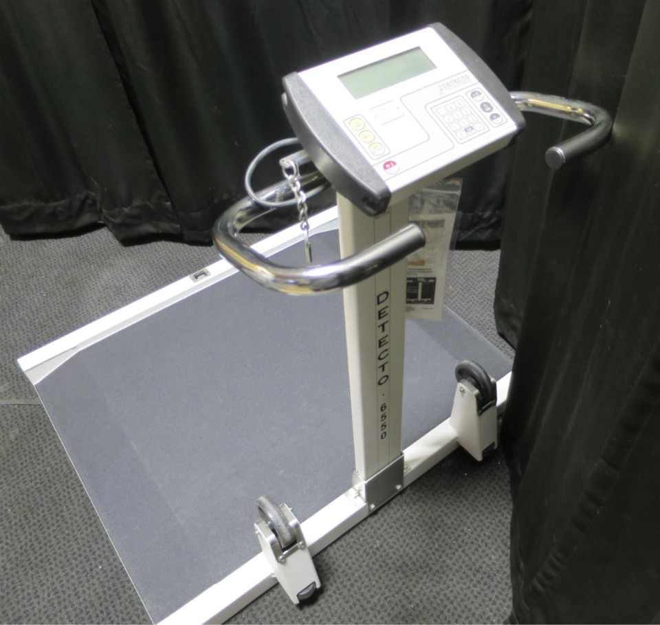 Detecto 6550 Foldaway 1000 LB Battery Operated Wheelchair Scale | eBay