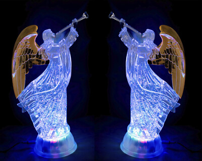 ELECTRIC-LIGHT-UP PRAYING ANGEL FIGURINE ANGELS CHERUBS FIGURINE STATUE ...