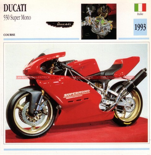 DUCATI 550 Super Mono 1993 : Fiche Moto #001550 | eBay