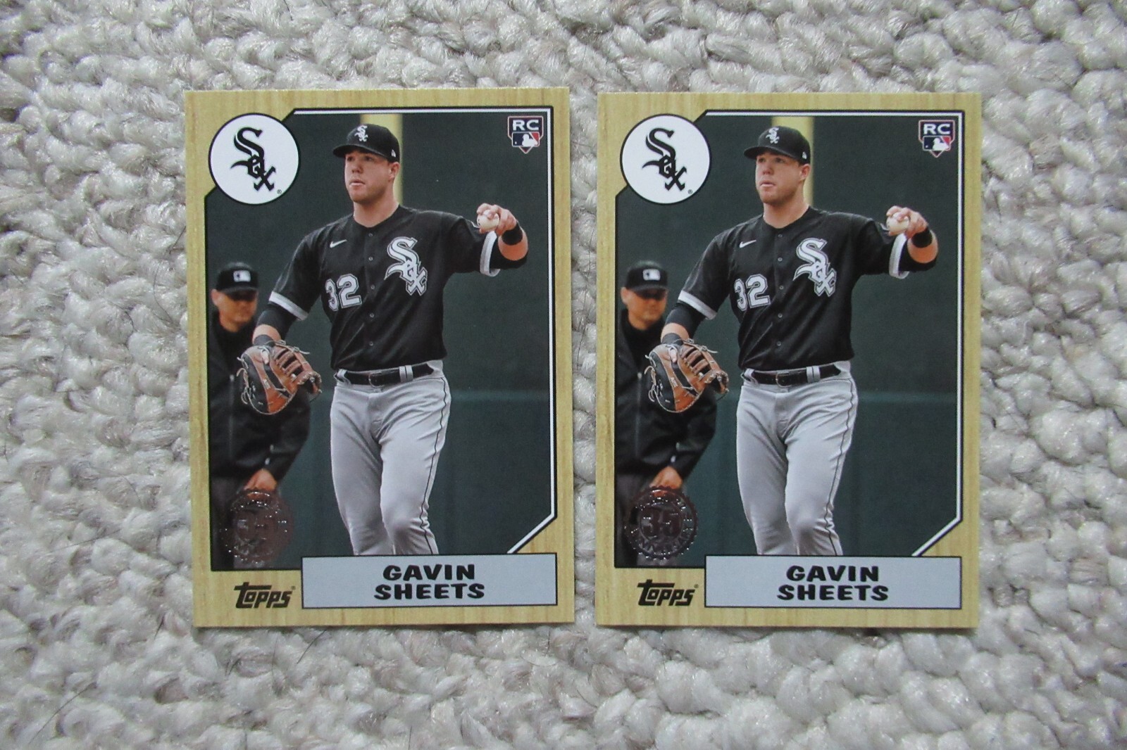 (LOT OF 2) 2022 TOPPS 35TH ANNIVERSARY 1987 TOPPS GAVIN SHEETS RC #T87 ...