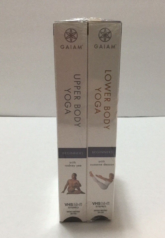 Gaiam Yoga For Beginners Upper & Lower Body VHS 2 Tape Set New In ...