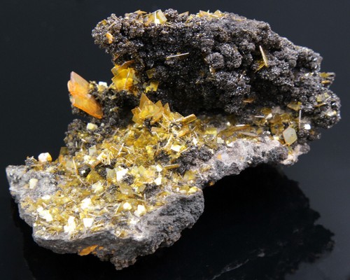 Wulfenite with Endlichite, Chihuahua, Mexico, Cabinet-Sized Specimen # ...