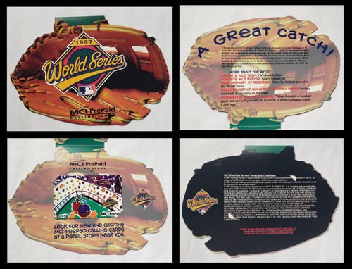 1997 World Series Souvenir Calling Phone Card MCI PrePaid Indians vs ...