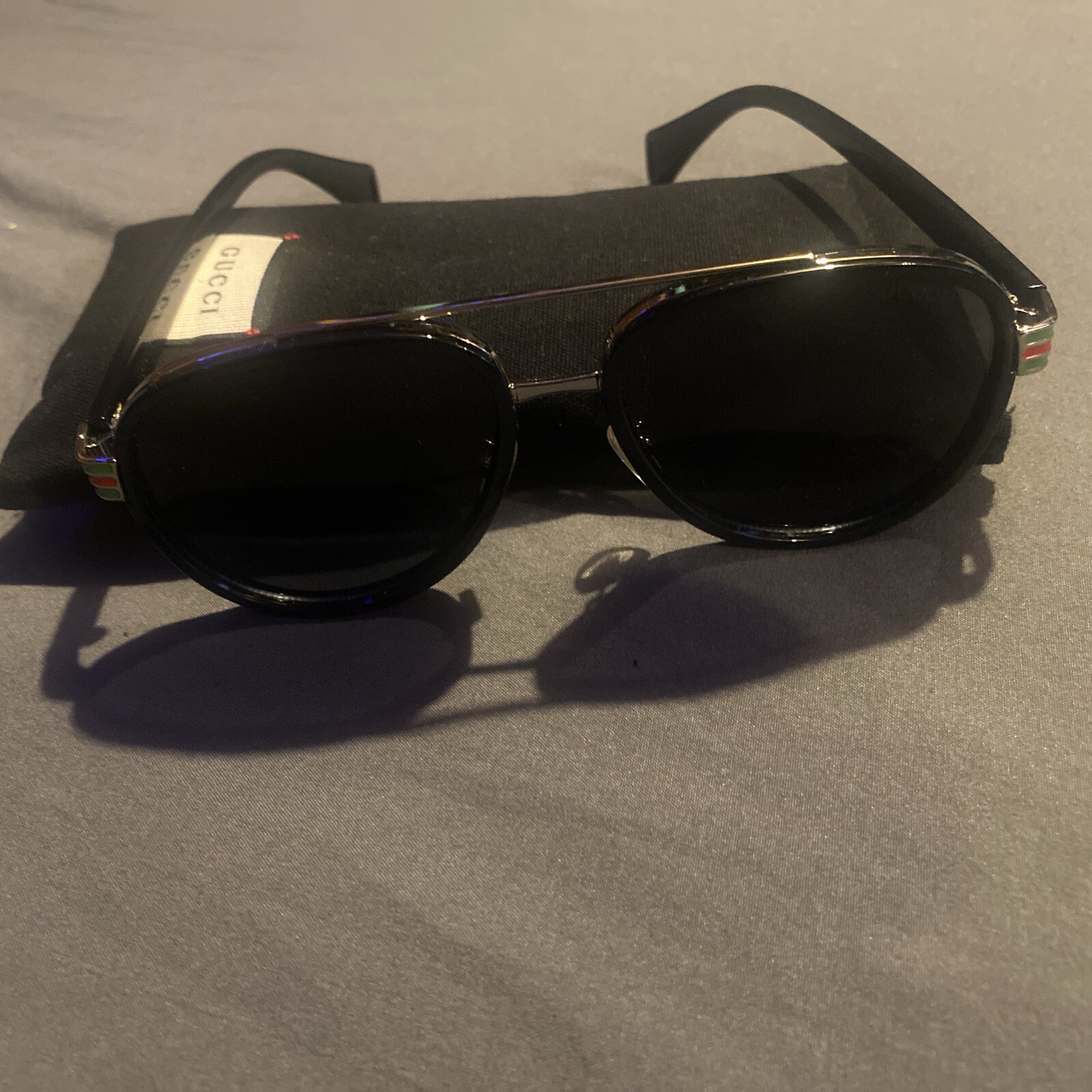 Gucci GG0447S 001 Polarized Sunglasses - Black/Gray 889652201863 | eBay