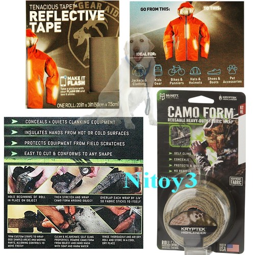 Gear Aid Camo Form® Fabric Wrap-2x144” AND Reflective Tape-20x3 ...