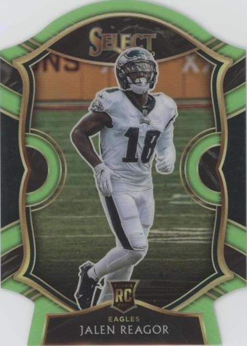 2020 Panini Select - Concourse Jalen Reagor #68 Neon Green Prizm Die ...