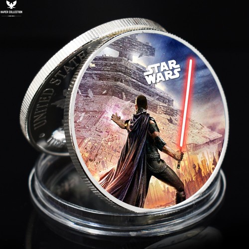Star Wars The Last Jedi Silver Coins US Classic Sci-fi Movies Medal in ...