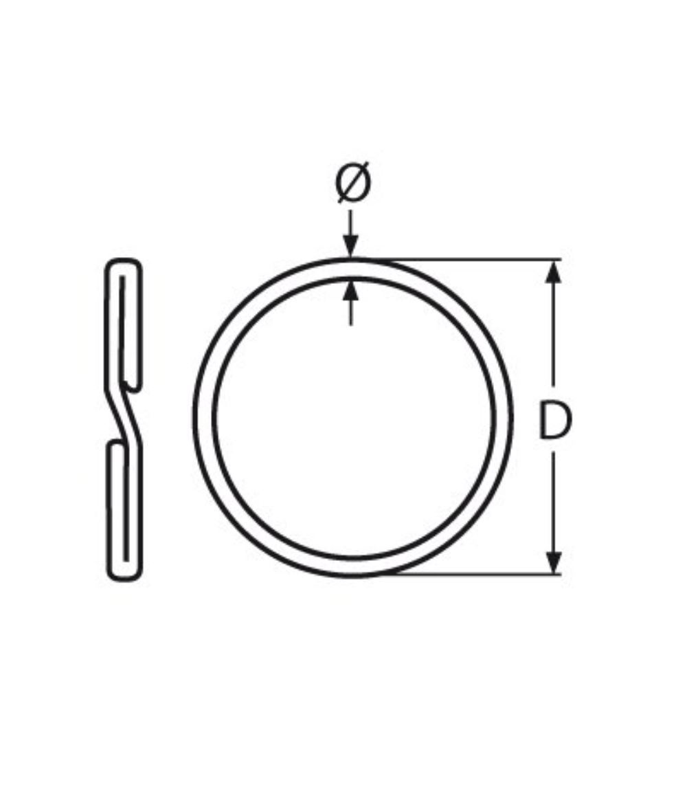 20mm 316 Stainless Steel Key Rings Heavy Duty Split Rings scuba gear ...