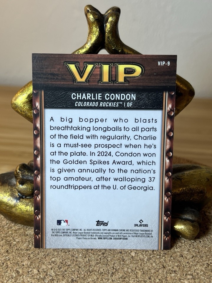 2025 Bowman - Charlie Condon MOJO REFRACTOR VIP Green Mojo Parallel 89/99!!! | eBay