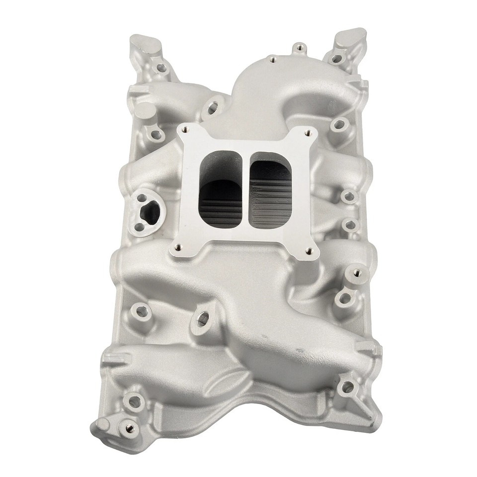Satin Aluminum Intake Manifold 351-2V For 351 Cleveland Ford V8's with ...
