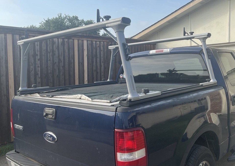Tracrac SR sliding Truck Rack, Locking w/Key. Rails fit 5'7" bed length ...