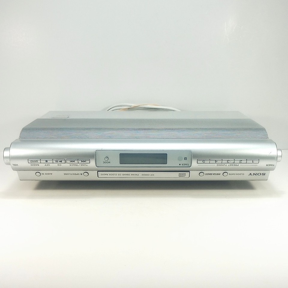 Sony ICF-CDK50 Under Cabinet CD Player Kitchen Clock Radio NO Remote | eBay