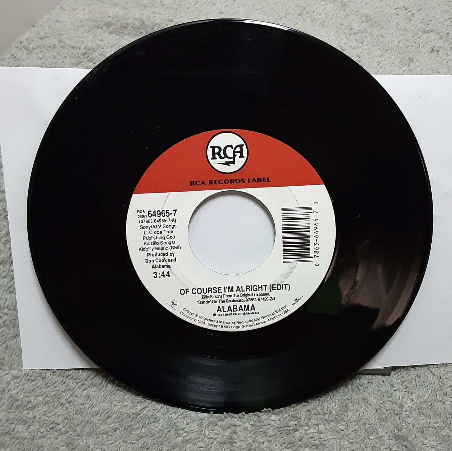 Alabama Of Course I'm Alright 45 Rpm Record 1997 | eBay