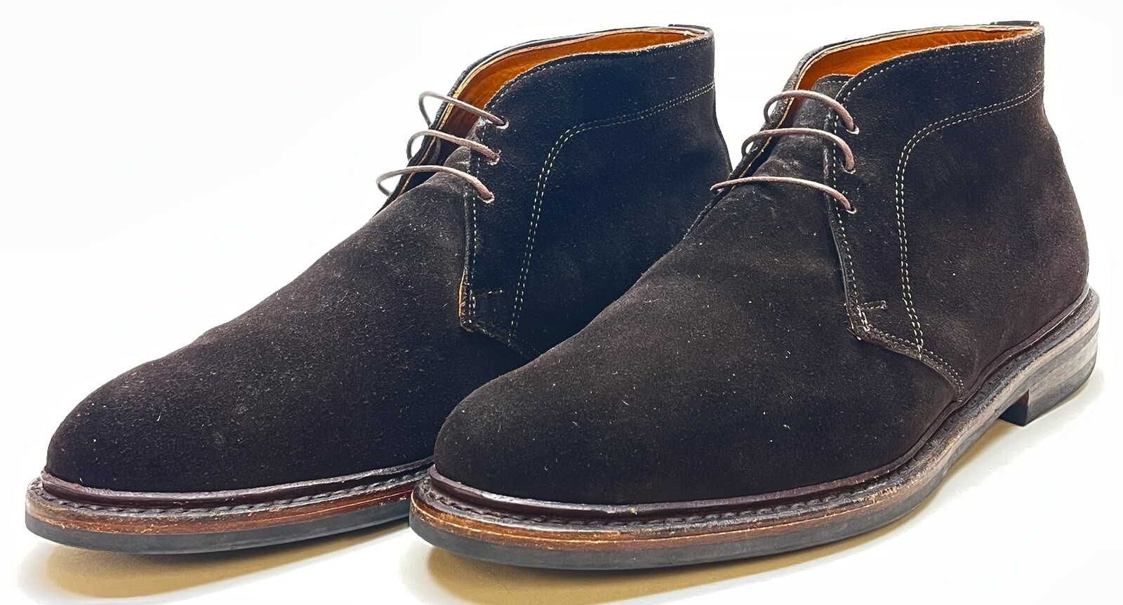 Mens Allen Edmonds “CHANDLER” chukka Boots 9E Brown Suede | eBay