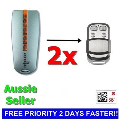 2x Mhouse/MyHouse Door Gate Remote Control Compatible TX4 TX3 GTX4 433 ...