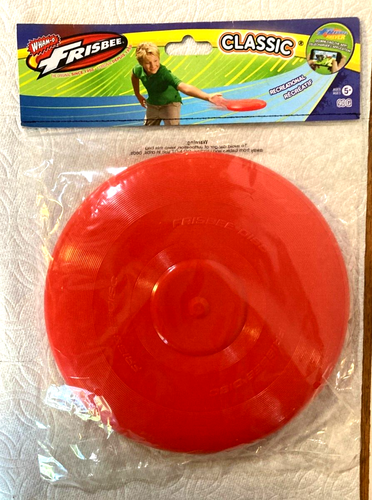 Wham-O Classic Frisbee Flying Disc Red color New in package 9" Diameter ...