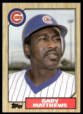 1987 Topps Baseball Card Gary Matthews Chicago Cubs #390 | eBay
