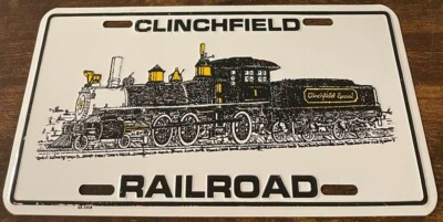 Clinchfield Railroad Booster License Plate Train Steam Engine ...