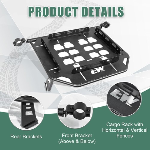 Adjustable Rear Bed Cargo Luggage Rack For 2022-2025 Polaris RZR Pro R ...