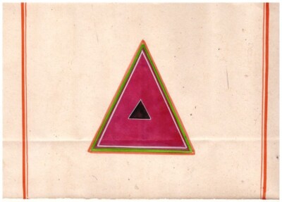 TANTRA PAINTING INDIA TANTRIC PAINTING TRIANGLE TANTRA SHAKTI FEMININE ...