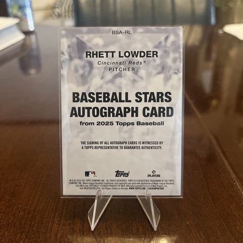 Rhett Lowder Rookie Auto Autograph 2025 Topps Baseball Stars Insert SSP ...